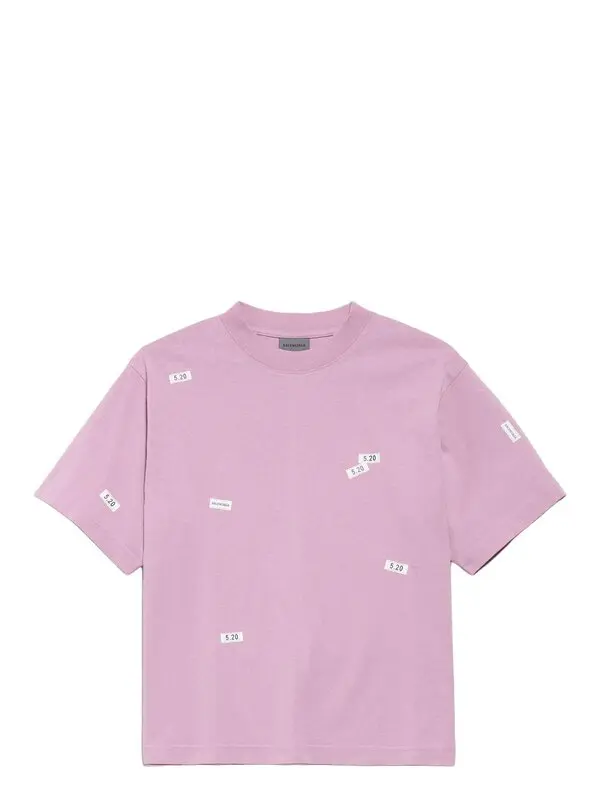 Balenciaga 520 Stickers Medium Fit T-shirt - Pink