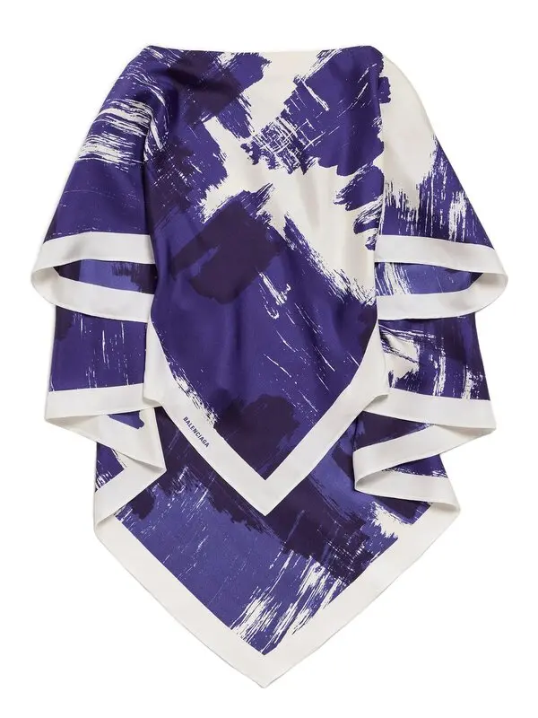 Balenciaga Paintbrush Cape Top - Blue