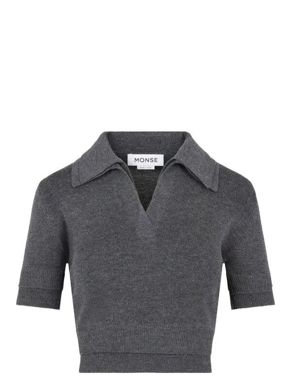 Monse Polo-collar Layered T-shirt - Grey