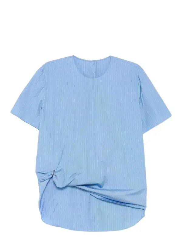 JNBY Pinstripe Pleated Blouse - Blue