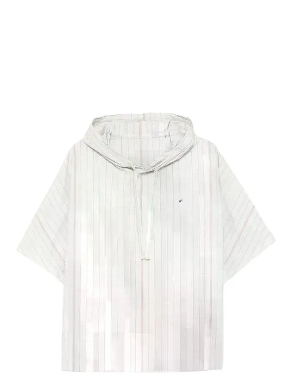 CROQUIS Check Hooded Short Sleeves Shirt - Neutrals