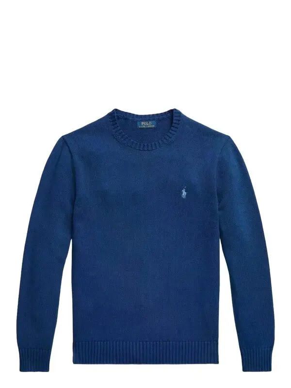 Polo Ralph Lauren Logo-embroidered Crew-neck Sweater - Blue