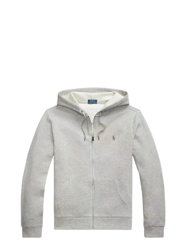 Polo Ralph Lauren Logo-embroidered Zip-up Hoodie - Grey
