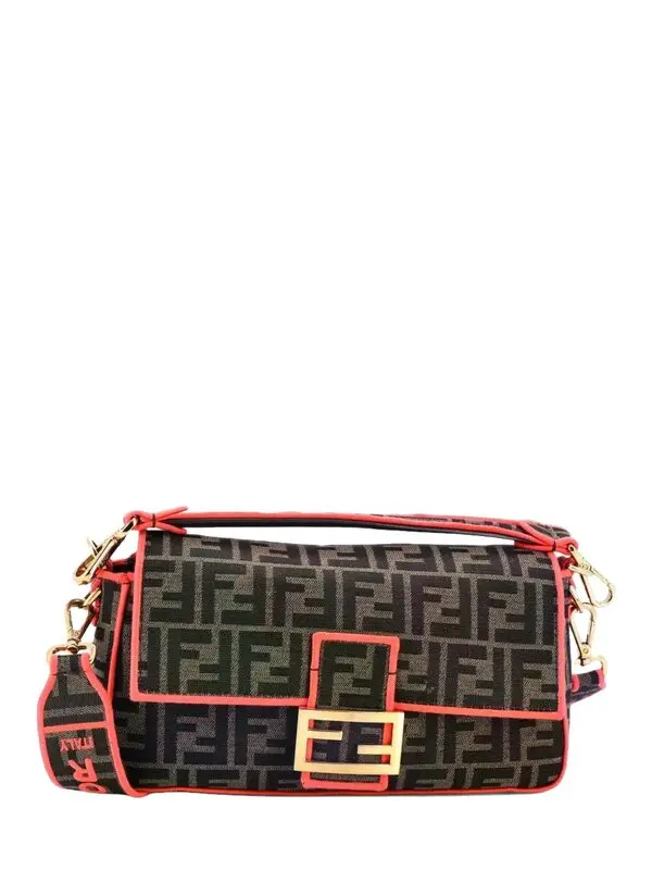 Fendi Baguette Nm Bag Zucca Canvas Medium - Brown