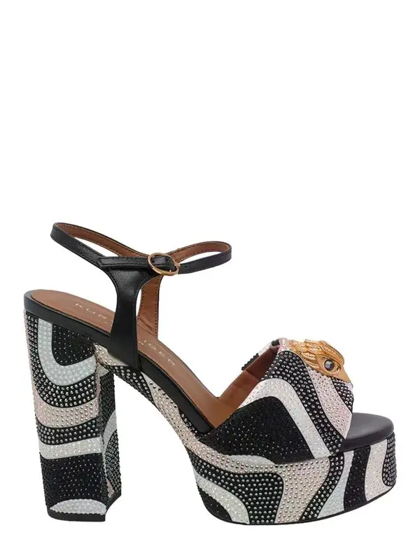 Kurt Geiger Kensington Strass-embellished Platform Sandals - Black
