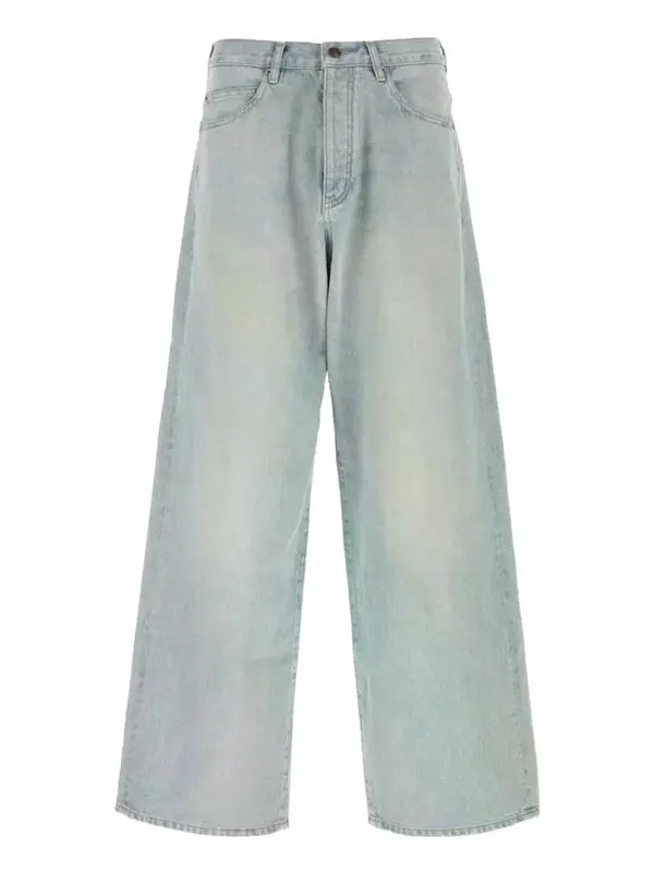 Balenciaga Faded Wide-leg Pants - Blue