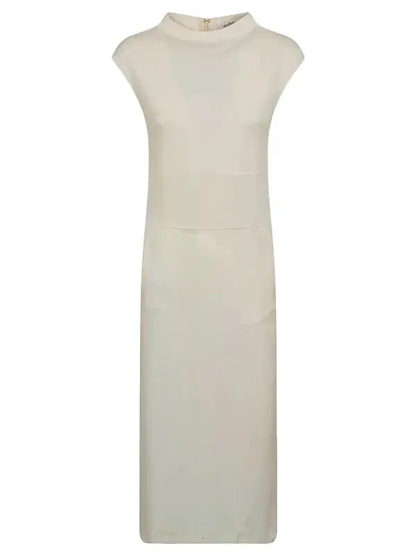 Max Mara Panelled Cap-sleeve Dress - Neutrals