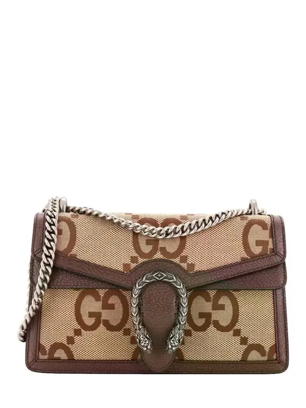 Gucci Dionysus Jumbo Gg Canvas Small Shoulder Bag - Brown