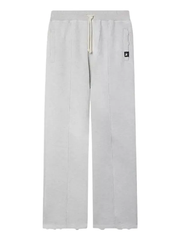 GOLDEN GOOSE Drawstring Logo Trousers - Grey