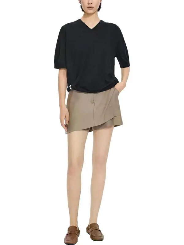 JNBY V-neck Cotton Pullover - Black