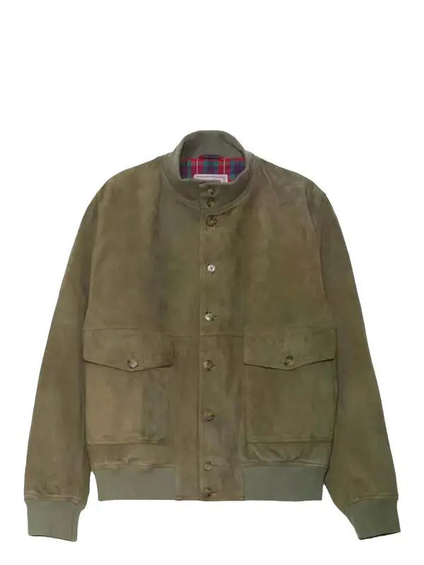 BARACUTA Suede Jacket - Green