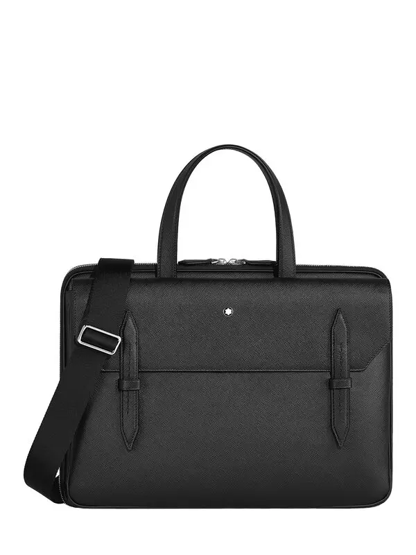 Montblanc Briefcase In Sartorial Embossed Leather - Black