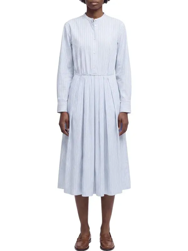 Aspesi Striped Midi Shirt Dress - Blue