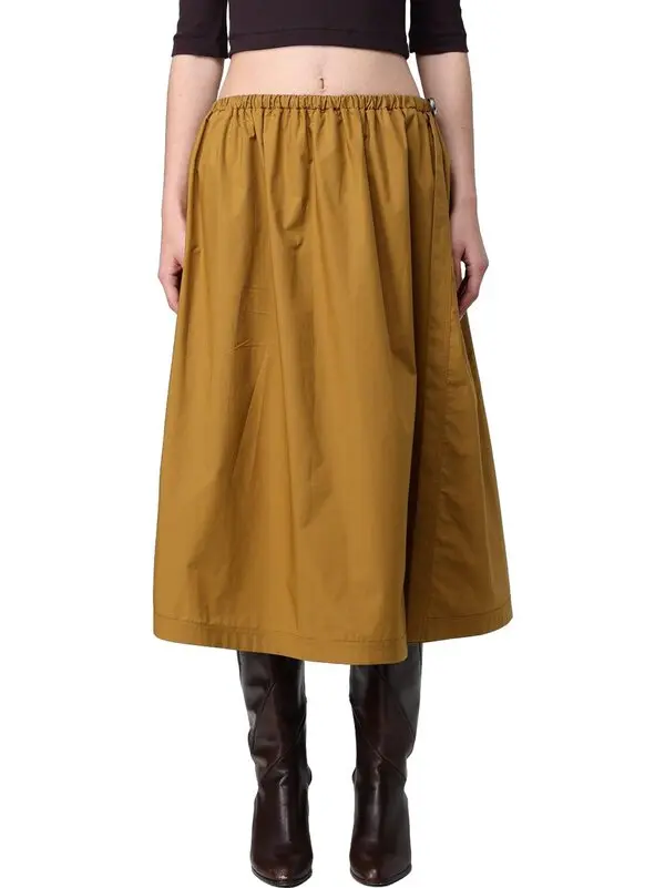 Pinko Gathered Midi Skirt - Brown