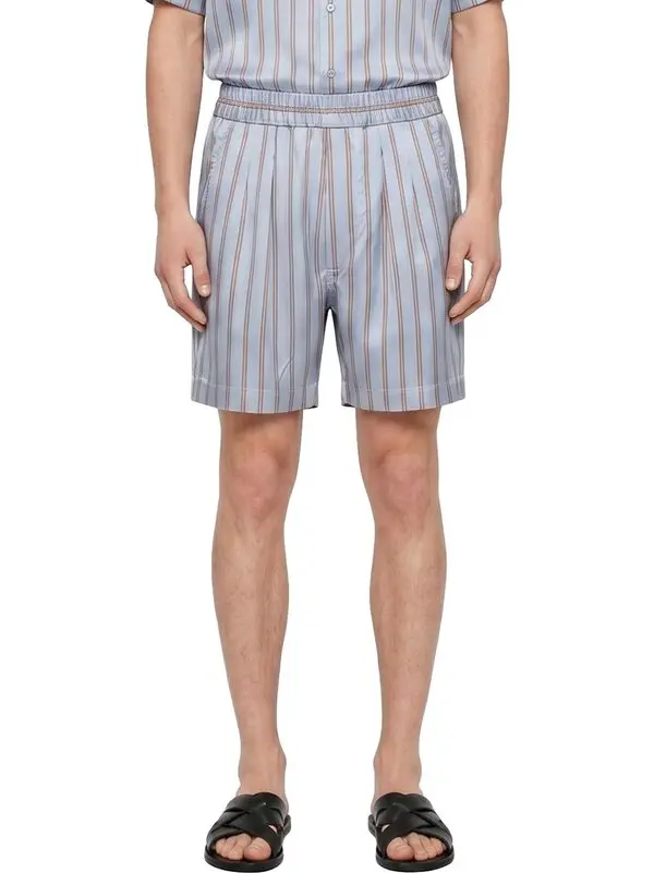 TOM FORD Striped Pleated Shorts - Red