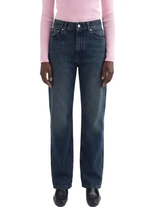 JIL SANDER Straight Leg Jeans - Petroleum Blue