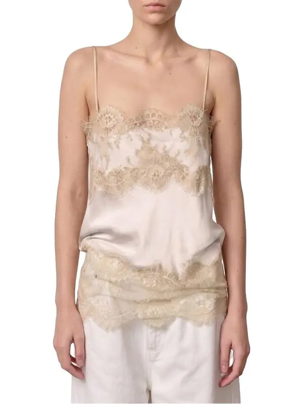 HERSKIND Lace Trim Camisole - Cream