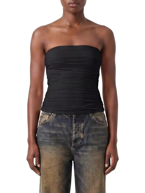 HERSKIND Gathered Strapless Top - Black
