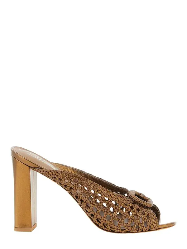 Santoni Heeled Sandals - Gold