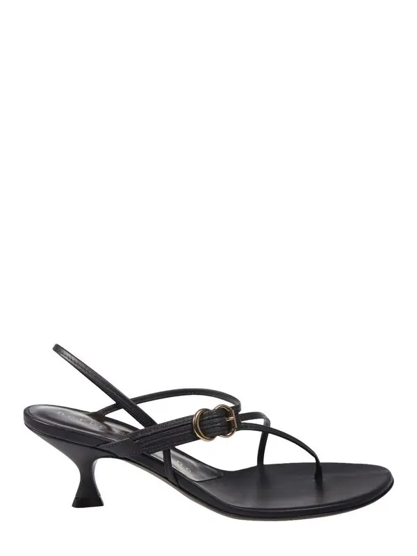 HERBERT LEVINE Heeled Sandal - Burnt