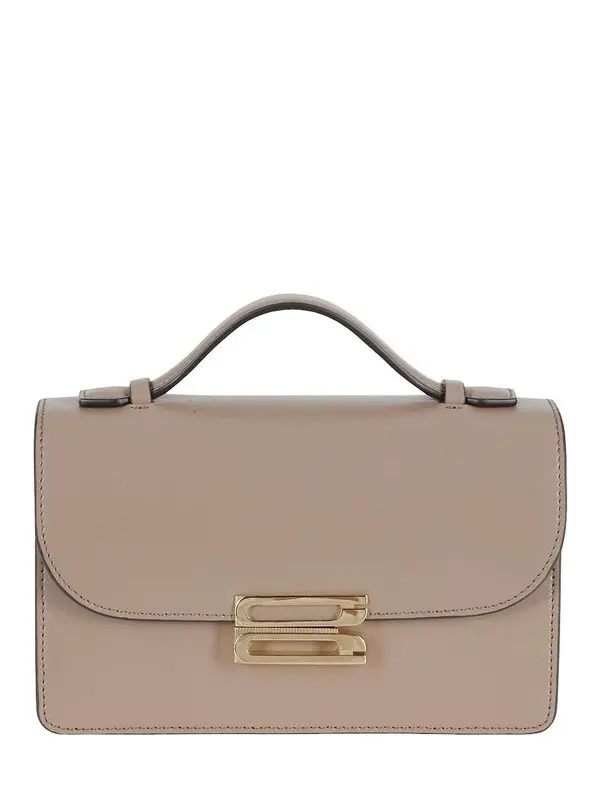 Victoria Beckham Leather Crossbody Bag - Dove Grey