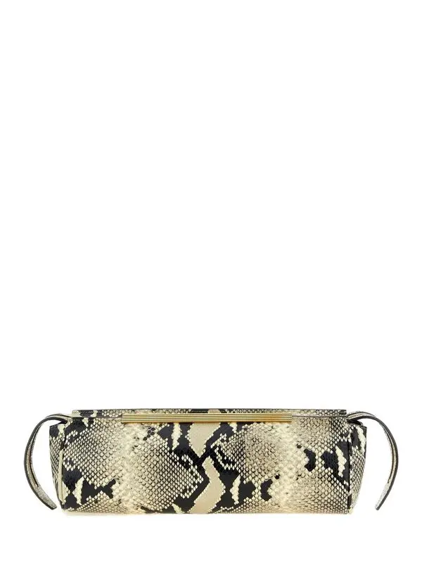 Khaite Python-print Calfskin Leather Mini Handbag - Multicolor