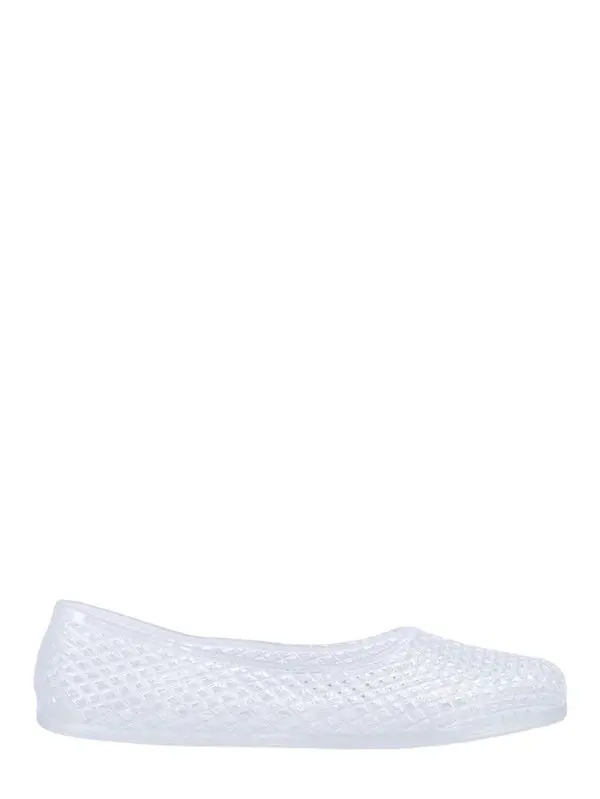 ANCIENT GREEK SANDALS Perforated Pvc Round-toe Ballet Flats - Transparent