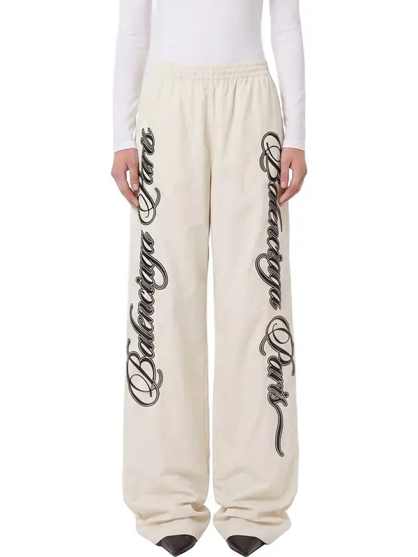Balenciaga Jersey Jogging Pants With Logo - Multicolor