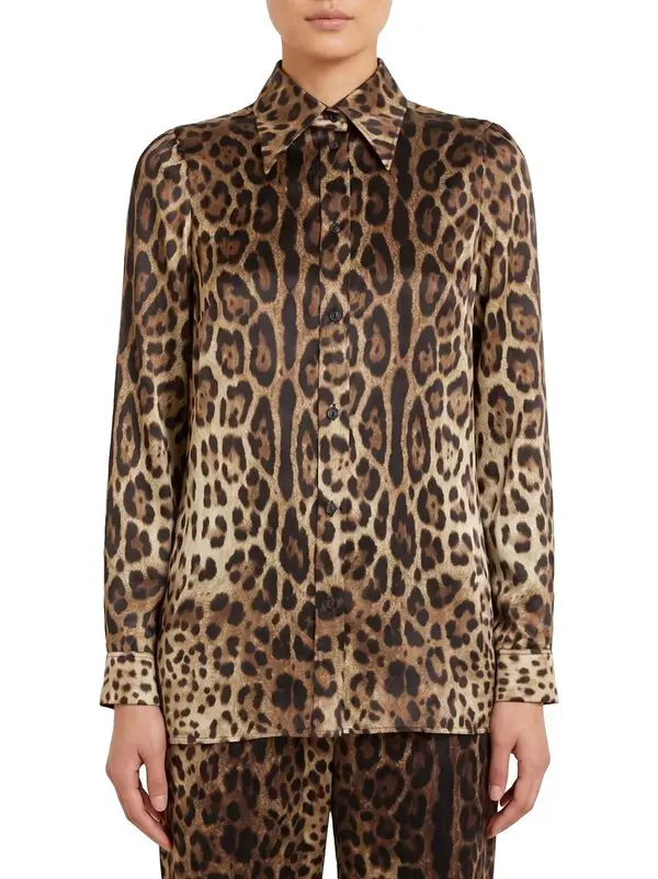 Dolce & Gabbana Leopard Print Shirt - Multicolor