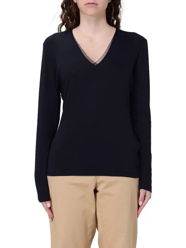 Fabiana Filippi V-neck Long Sleeve Sweater - Blue
