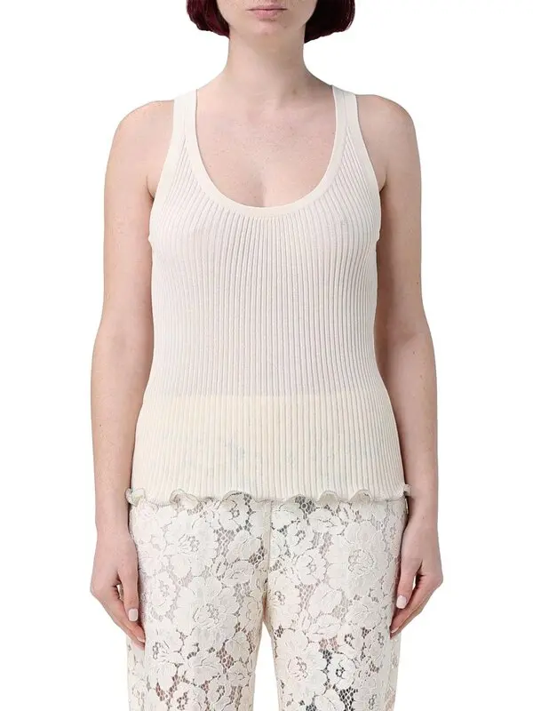 Pinko Ribbed Tank Top - White
