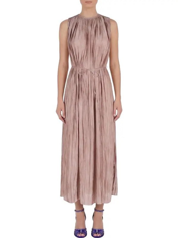 ROBERTO COLLINA Pleated Maxi Dress - Plum