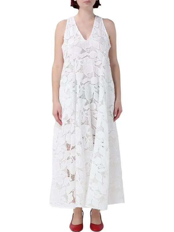 MEIMEIJ Lace Maxi Dress - White