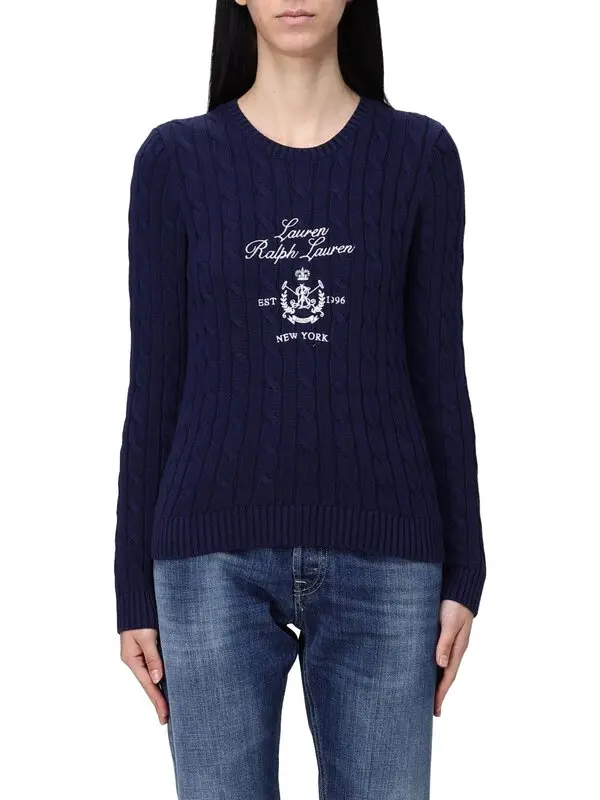 Ralph Lauren Cable Knit Crewneck Sweater - Navy
