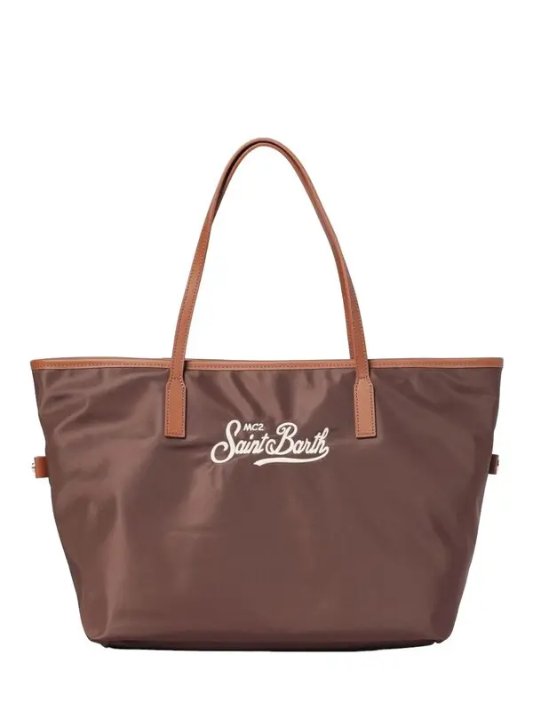 MC2 SAINT BARTH Nylon Shoulder Bag With Logo Detail - Brown