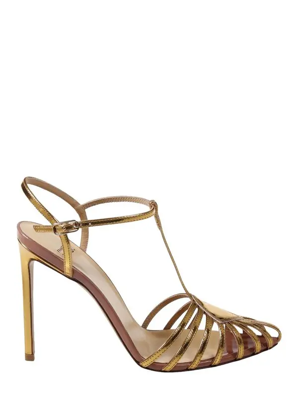 FRANCESCO RUSSO Strappy High Heel Sandals - Grey