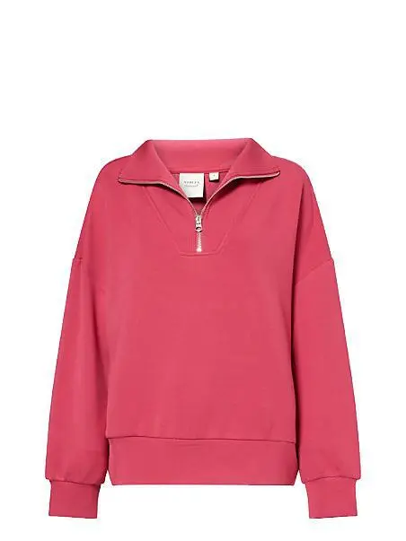Varley Half-zip Stretch-woven Sweatshirt - Rich Raspberry
