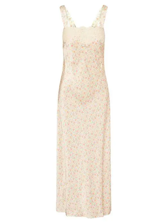 Rixo Rosamarie Woven Midi Dress - Katie Floral Cream
