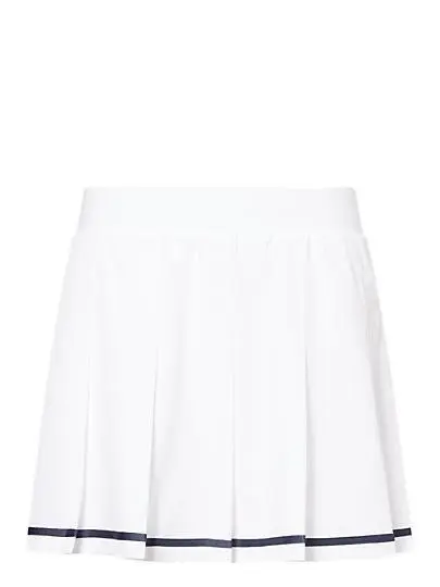 Varley Clarendon High-rise Stretch-woven Skort - White / Blue Nights