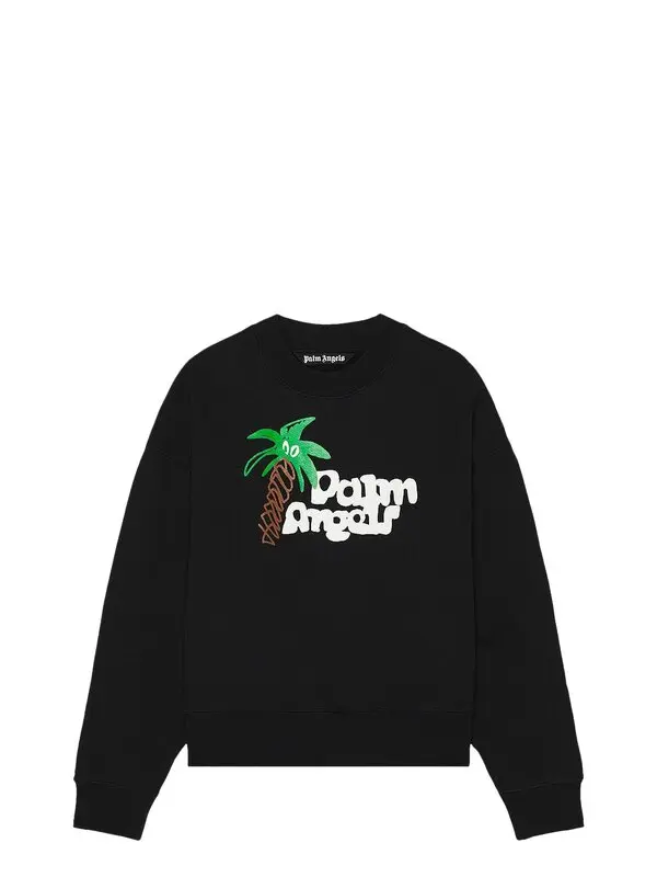 Palm Angels Sketchy Jersey Sweatshirt - Black
