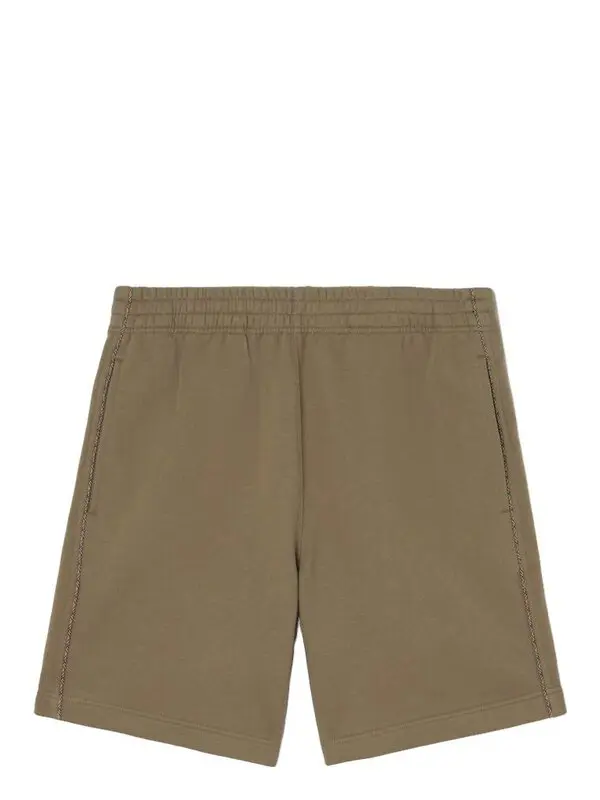 Burberry Check Piping Cotton Shorts - Finch Brown