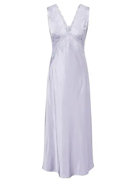Rixo Lysandra Lace-trim Midi Dress - Dusty Blue