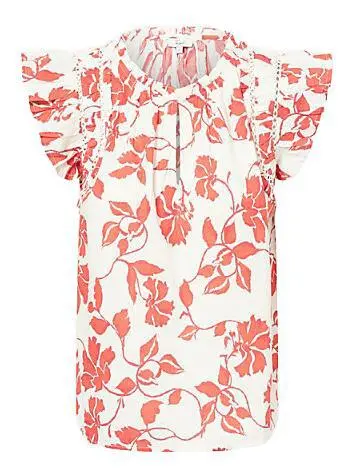 Rails Allea Floral-printed Top - Red Jasmine