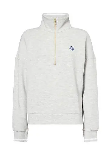 Varley Bertie Half-zip Sweatshirt - Light Grey Marl