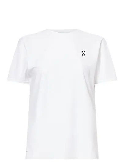 On Court Logo-print Stretch-woven T-shirt - White