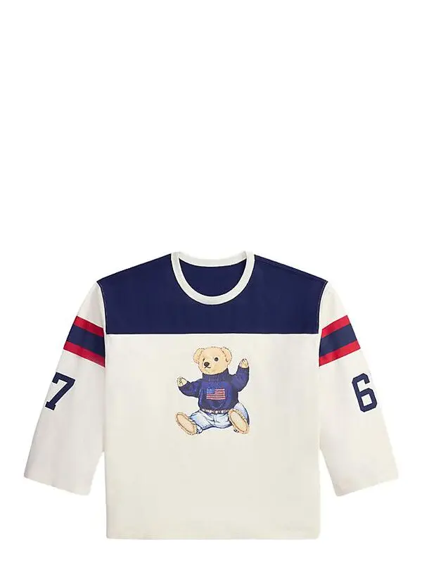 Polo Ralph Lauren Polo Bear Cotton-jersey T-shirt - Warm White/newport Navy