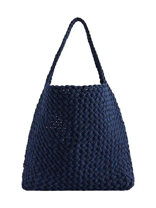 NAGHEDI Nomad Medium Woven Hobo Bag - Indigo