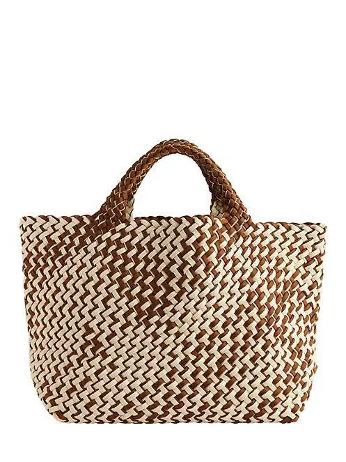 NAGHEDI St Barths Medium Woven Tote Bag - Carmel