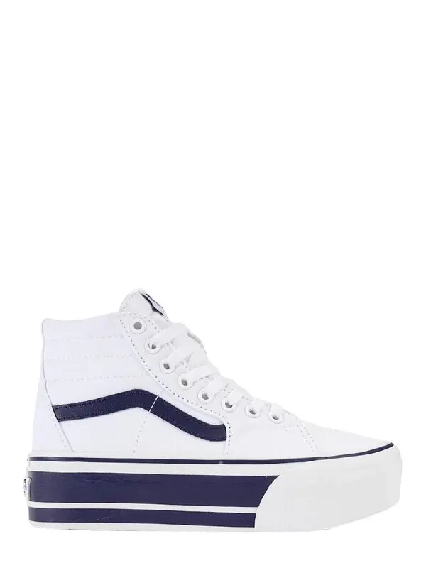 VANS Ua Sk8hi Tapered Stackform Sport Stripes Sneakers - True White/navy Blue