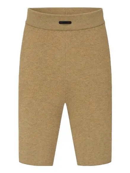 Fear Of God Essentials Rib Knit Bike Shorts - Dune